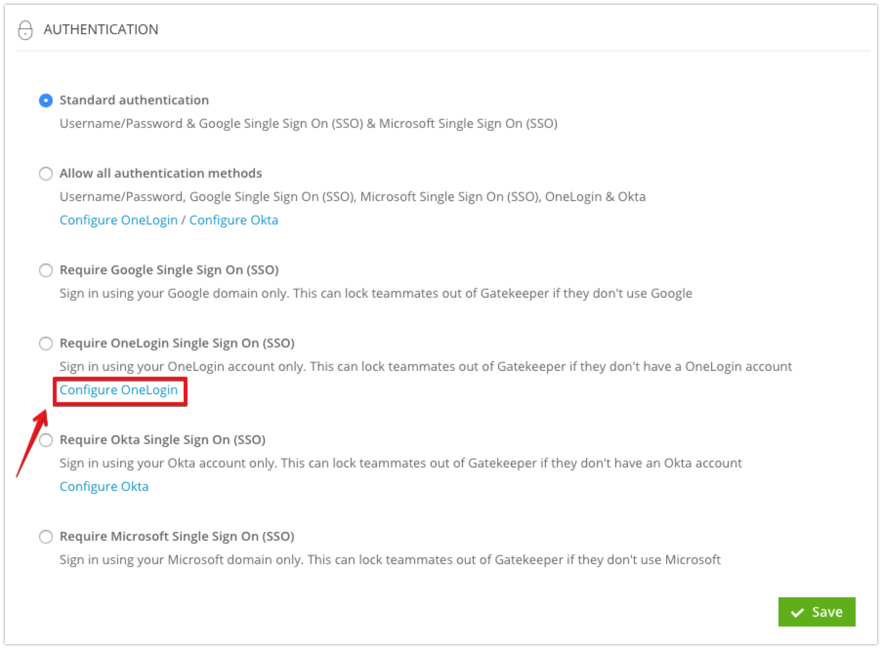 Configuring OneLogin SSO